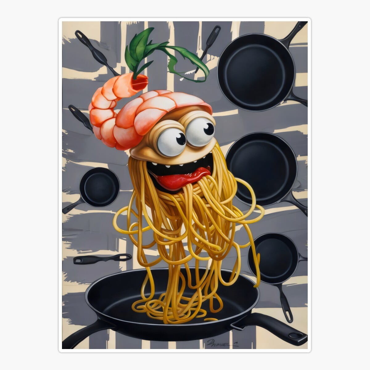 Maneki Kitchen Struggles. Sticker, Phone Decal Water Bottle Stickers ...