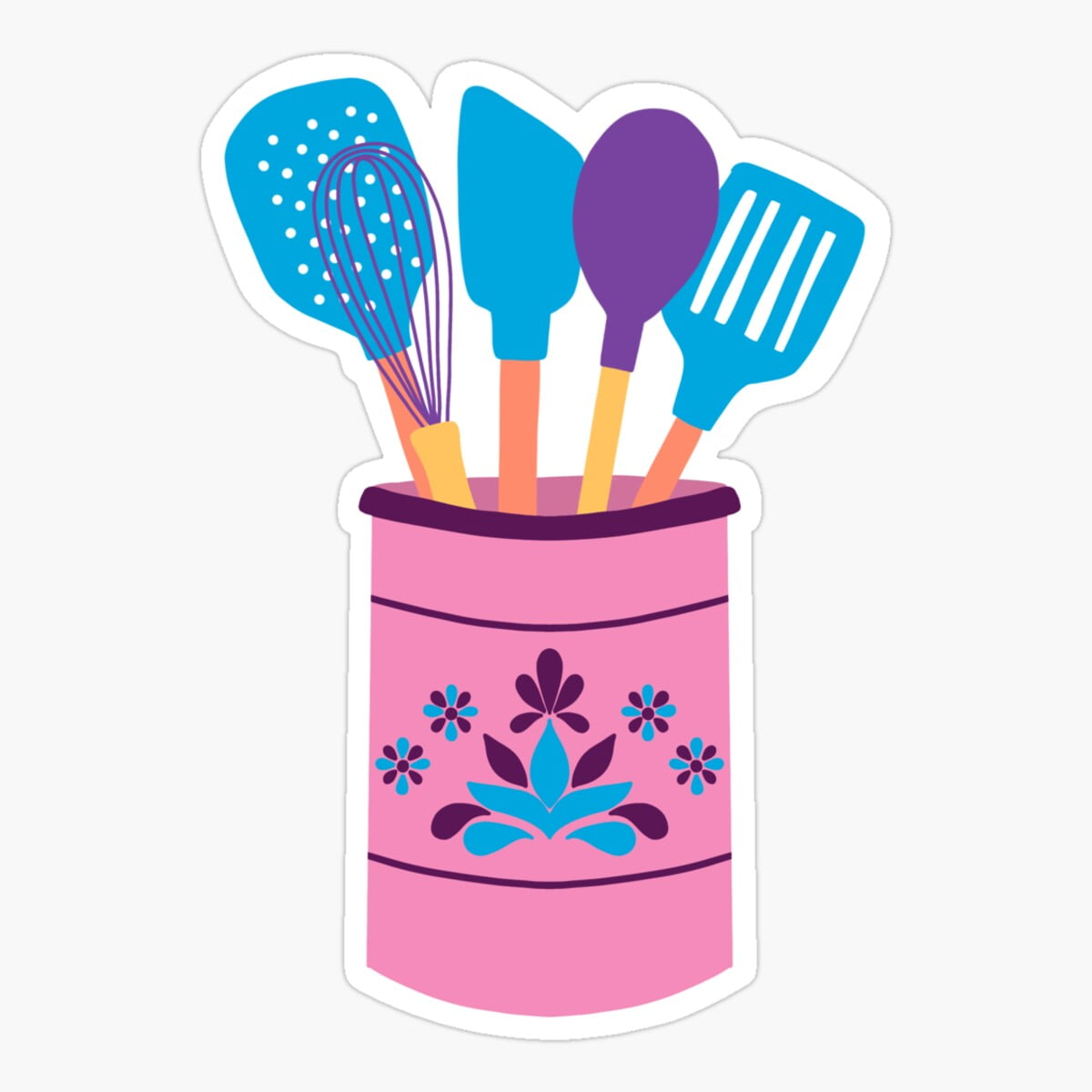 Maneki Kitchen Utensils Sticker Sticker, Phone Decal Water Bottle ...