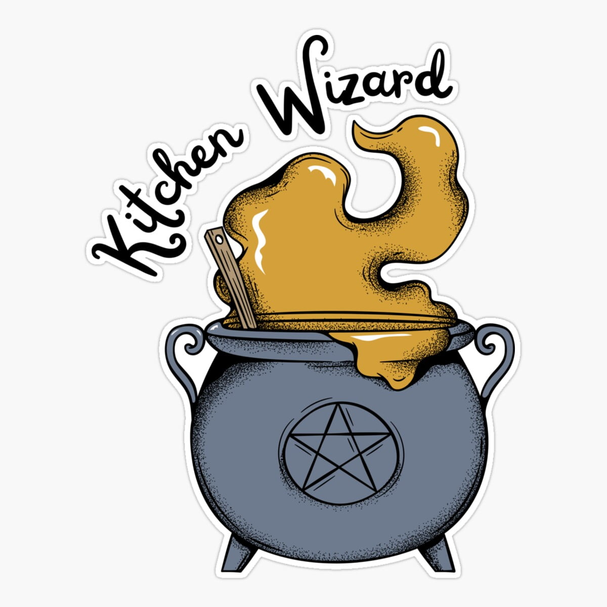 Maneki Kitchen Wizard Cauldron Sticker, Phone Decal Water Bottle Stickers Car Decals, Funny ...