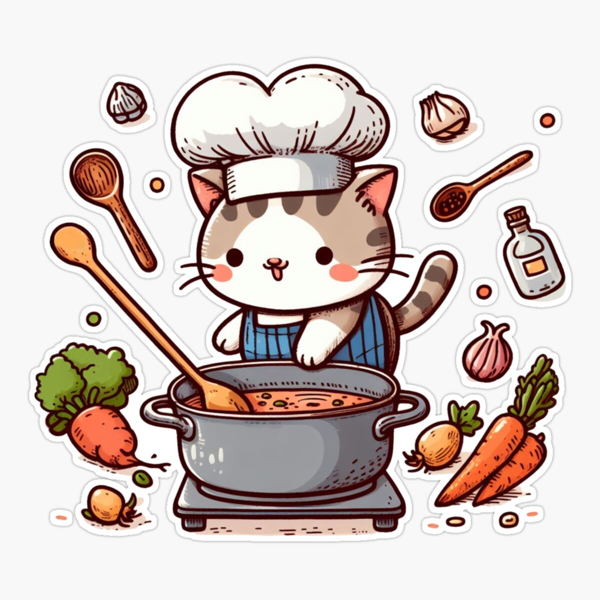 Maneki Kitty Che Sticker, Phone Decal Water Bottle Stickers Car Decals ...