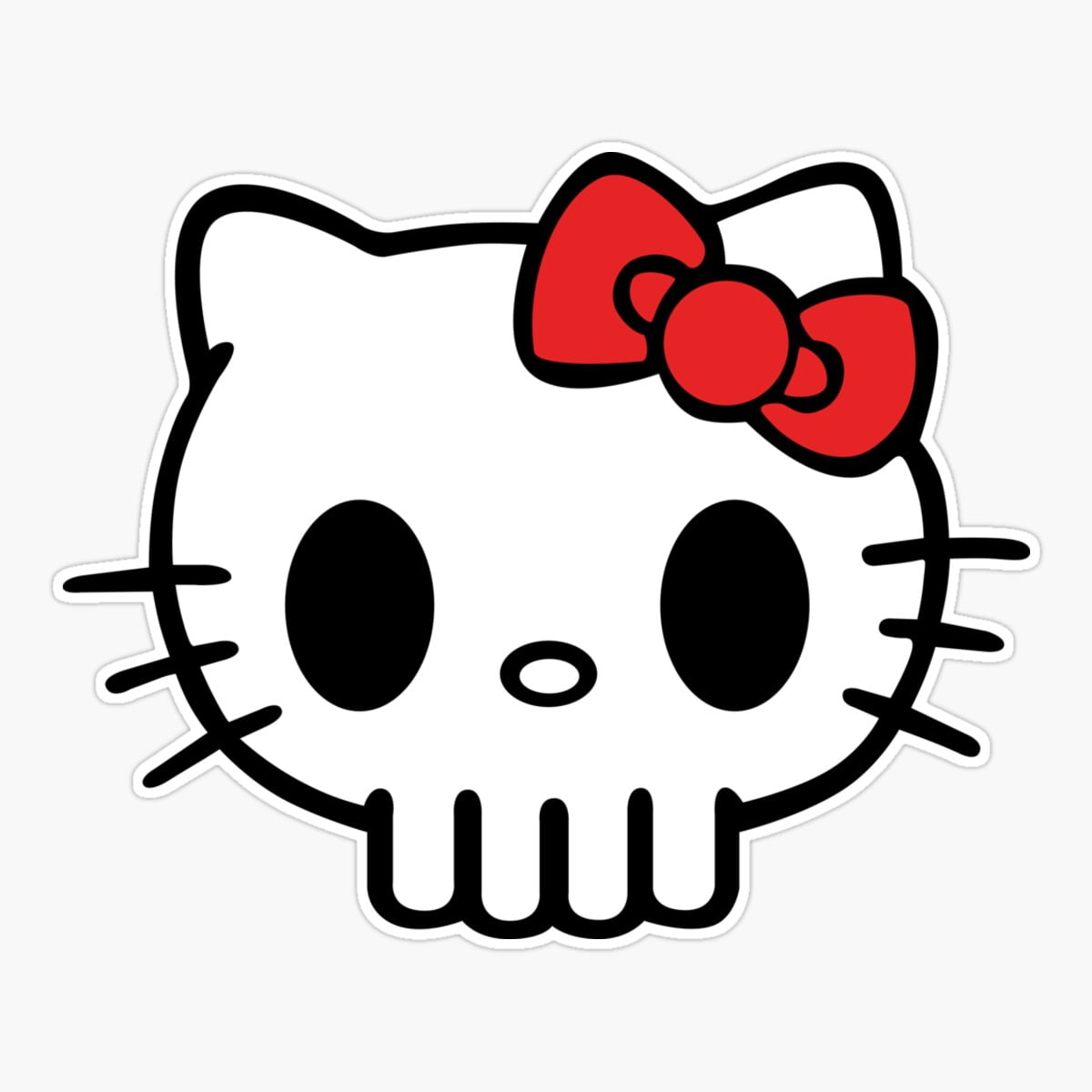Maneki Kitty Skull Er, Phone Decal Water Bottle Stickers Car Decals ...