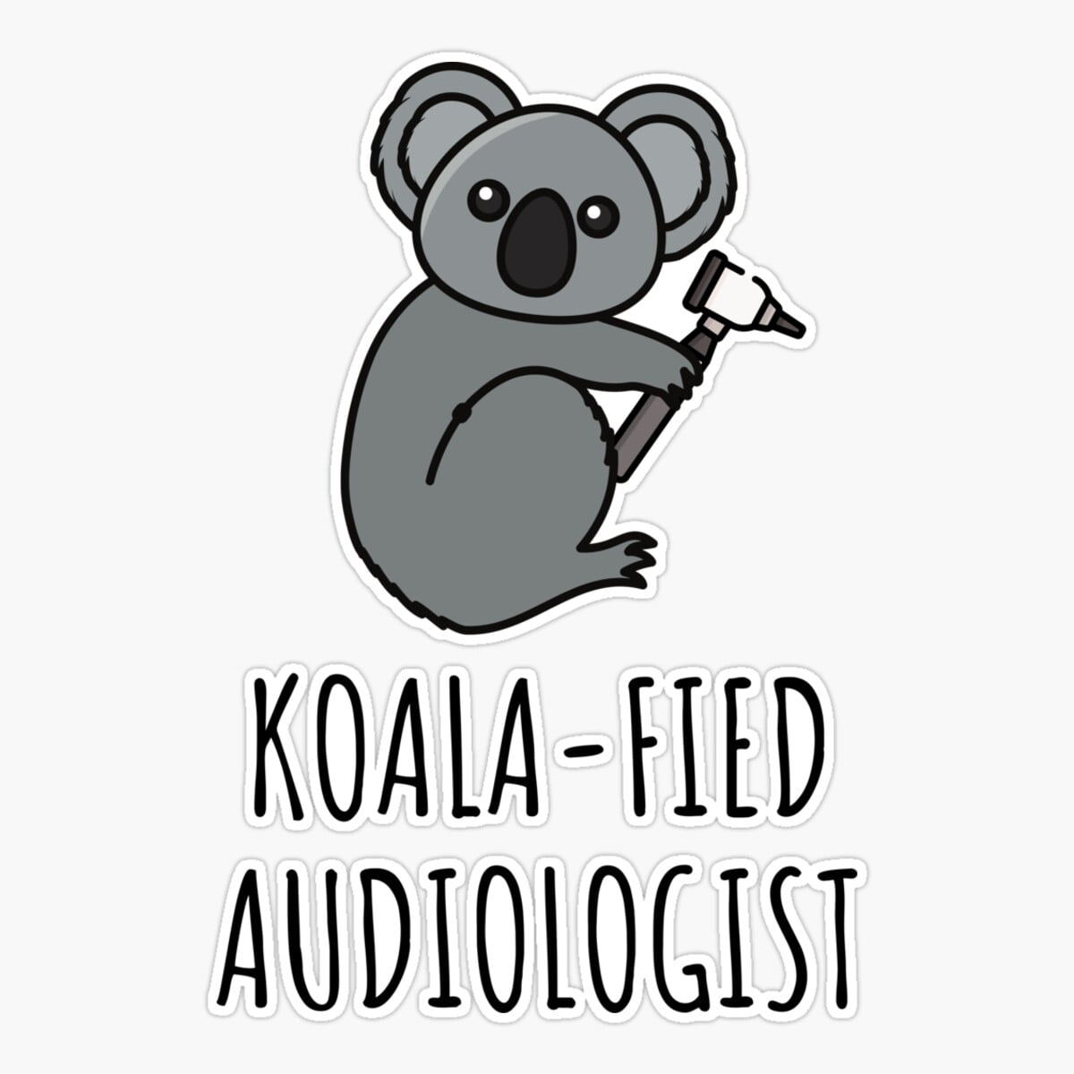 Maneki Koala-Fied Audiologist Er, Phone Decal Water Bottle Stickers Car ...