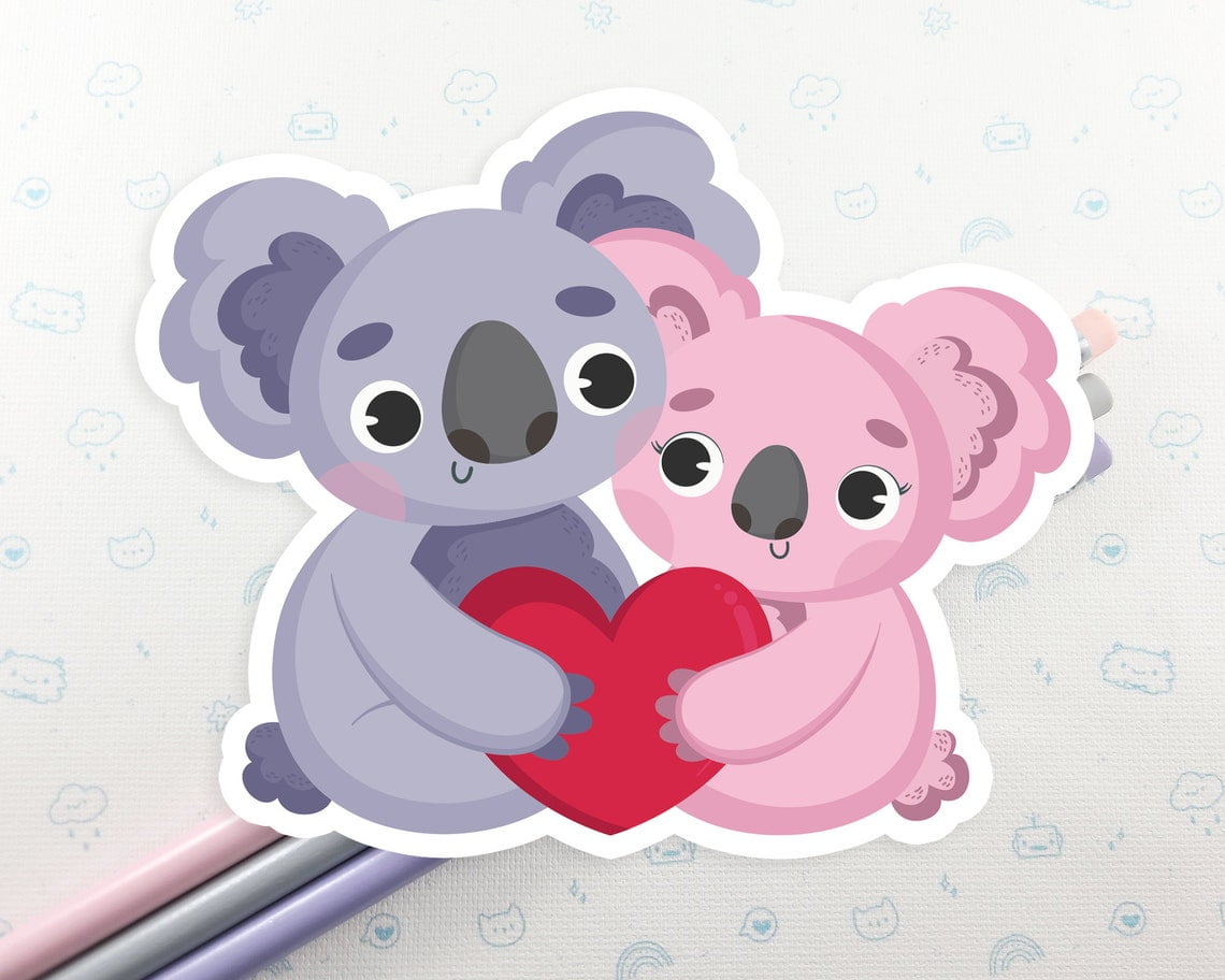 Maneki Koala Love Vinyl Er, Cute Koalas Er, Vinyl Er, Laptop Decal ...