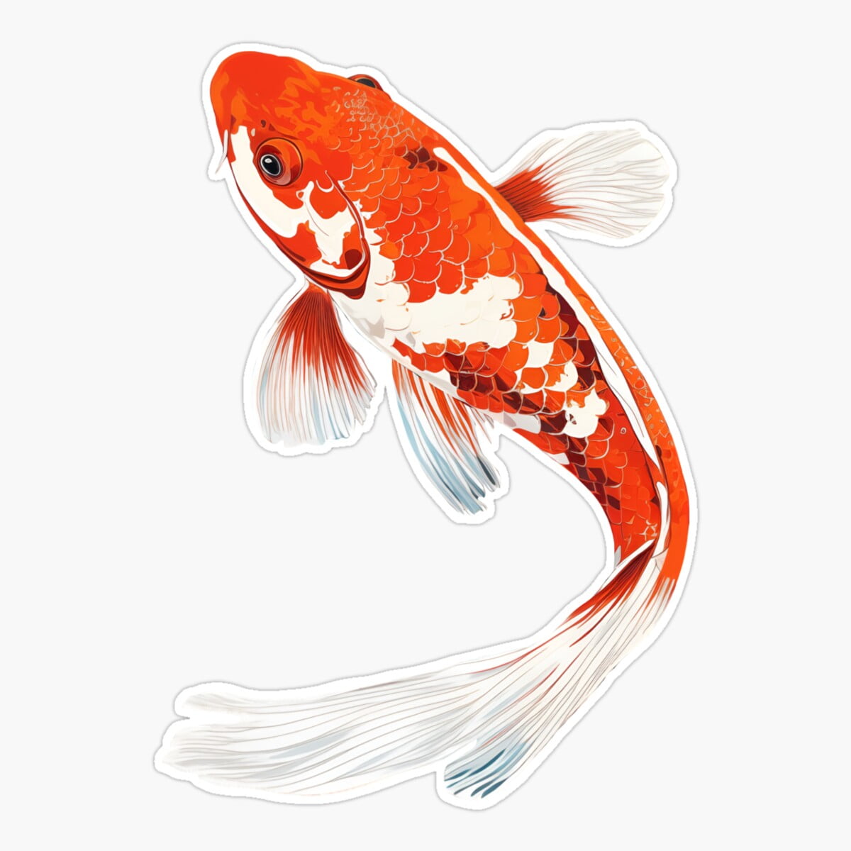 Maneki Koi Carp Ish Er, Phone Decal Water Bottle Stickers Car Decals ...