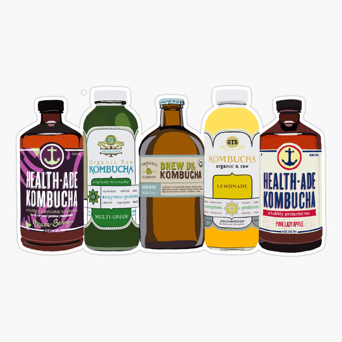 Maneki Kombucha Er, Phone Decal Water Bottle Stickers Car Decals, Funny ...