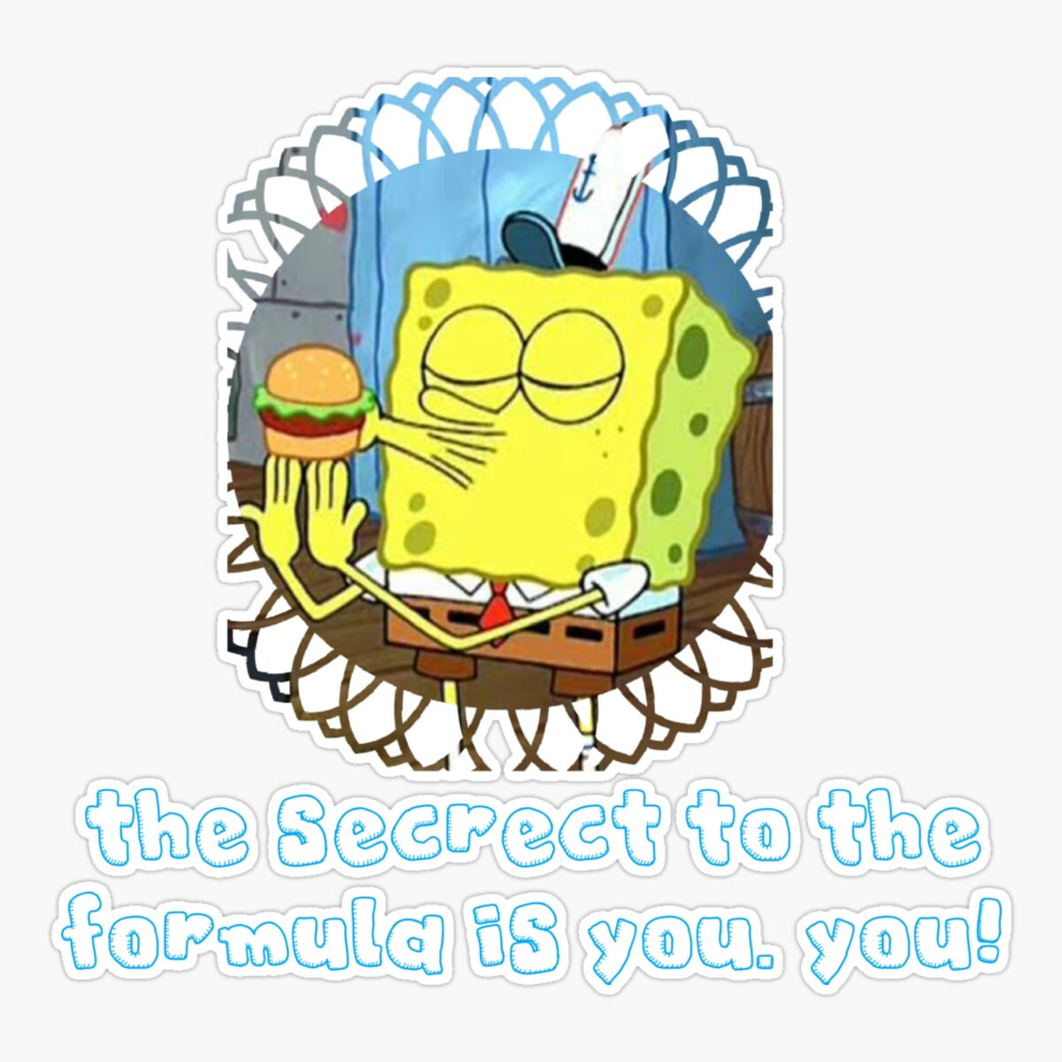 Maneki Krabby Patty Recipe. Sticker, Phone Decal Water Bottle Stickers ...
