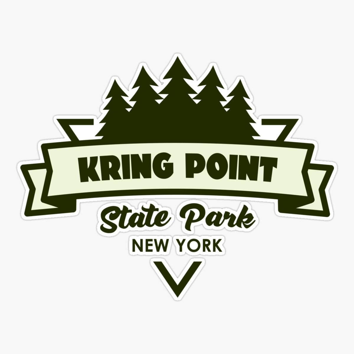 Maneki Kring Point State Park New York Trees And Ribbon Er, Phone Decal ...