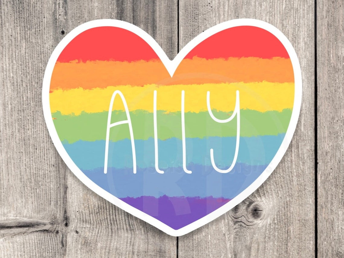 Maneki LGBTQ+ Ally er, rainbow heart, pride flag, water bottle er ...