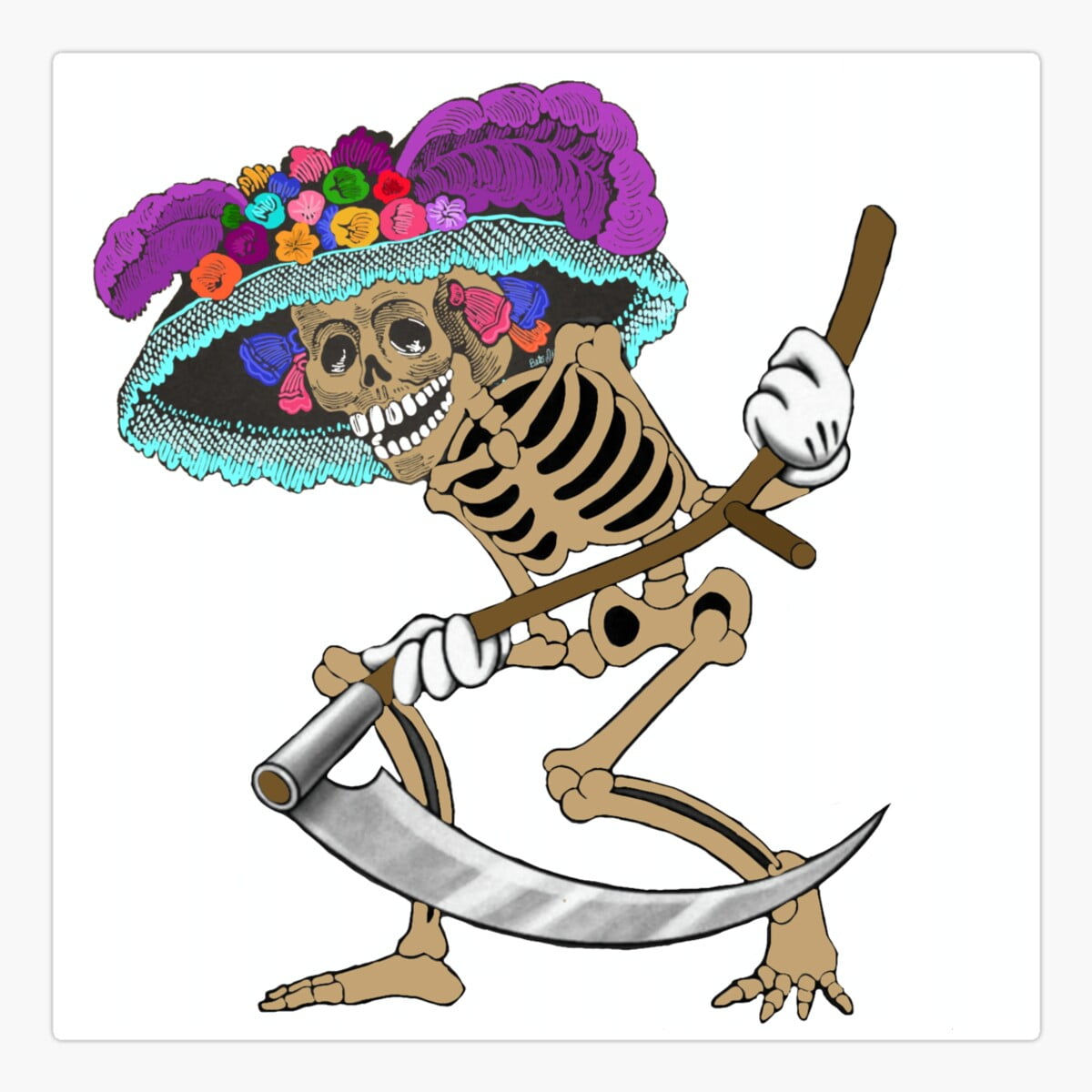 Maneki La Catrina (La Santa Muerte) Er, Phone Decal Water Bottle ...