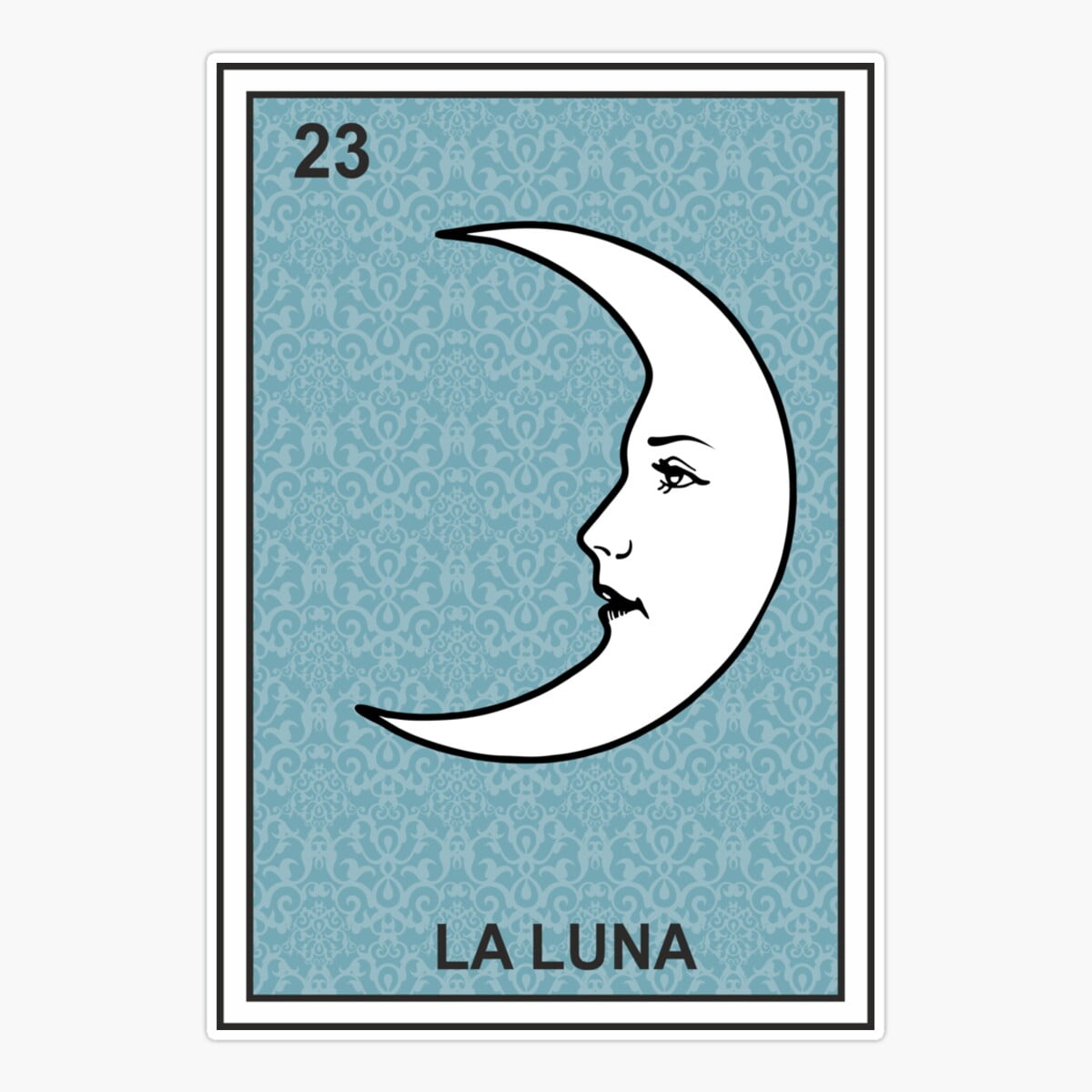 Maneki La Luna Lotería Sticker, Phone Decal Water Bottle Stickers Car ...