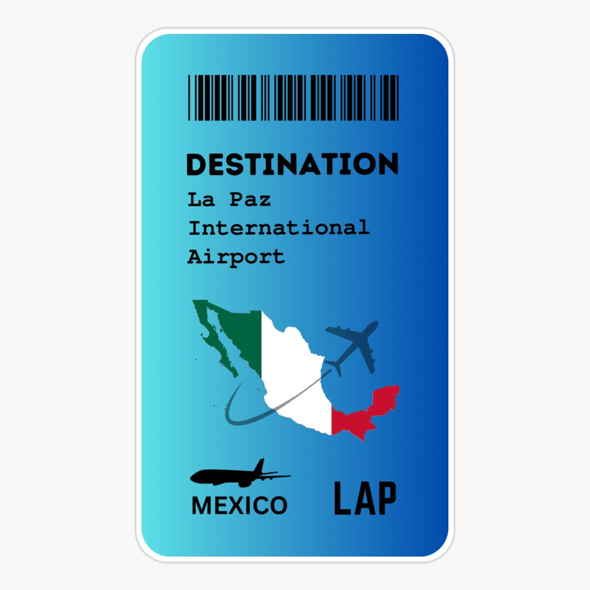 Maneki La Paz International Airport Mexico Baggage Tag Sticker, Phone ...