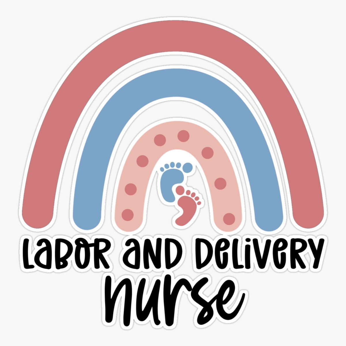 Maneki Labor And Delivery Nurse Rainbow | L And D Nurse | Gifts For ...