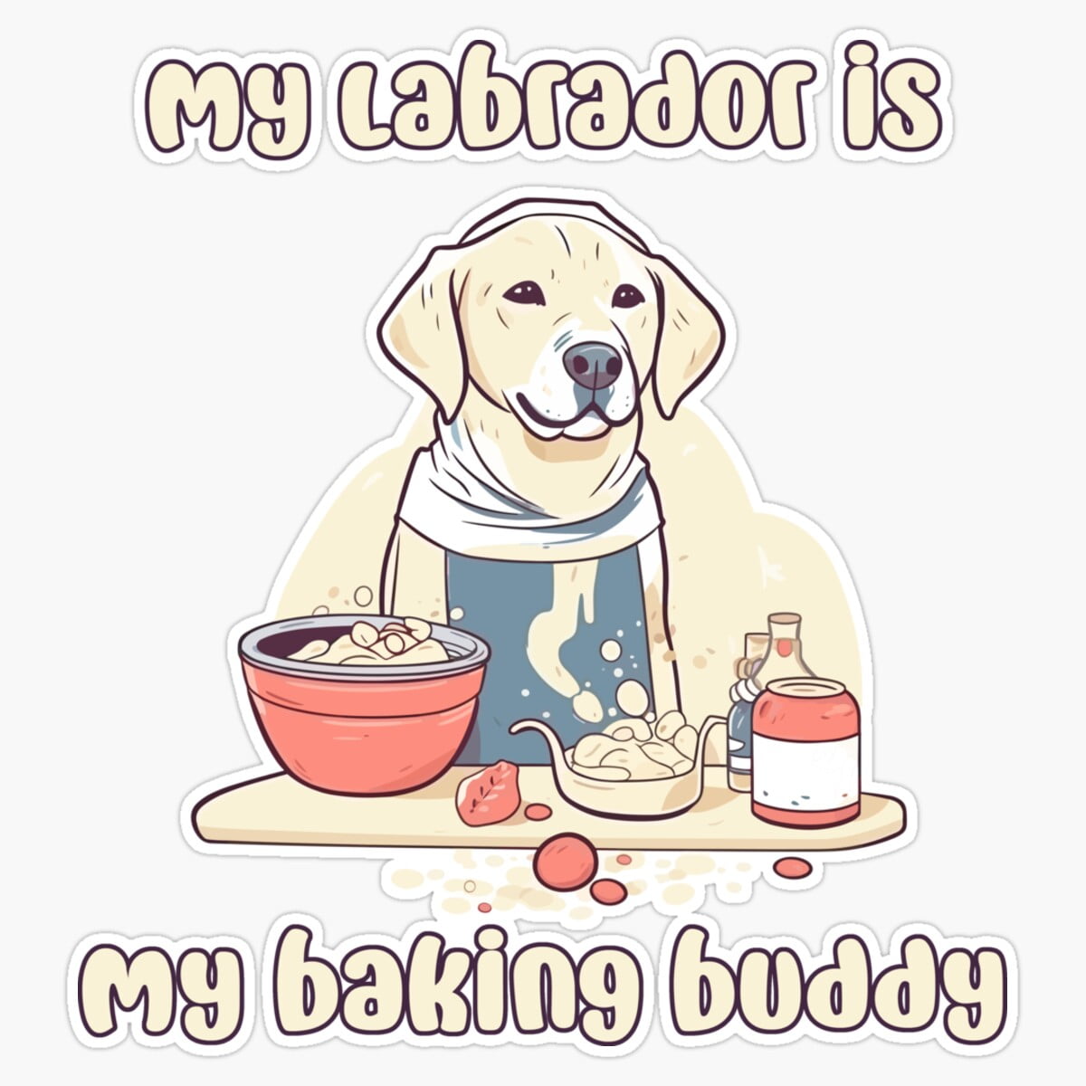 Maneki Labrador Retriever Baking Buddy - A Cute Design For Bakers And ...