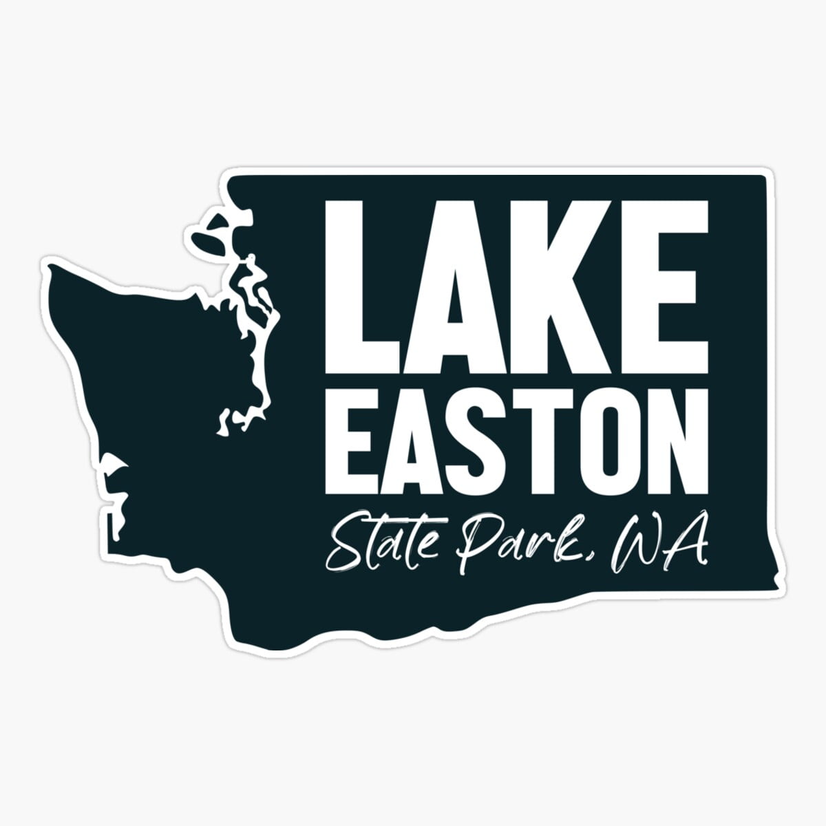 Maneki Lake Easton State Park Washington Map Er, Phone Decal Water ...
