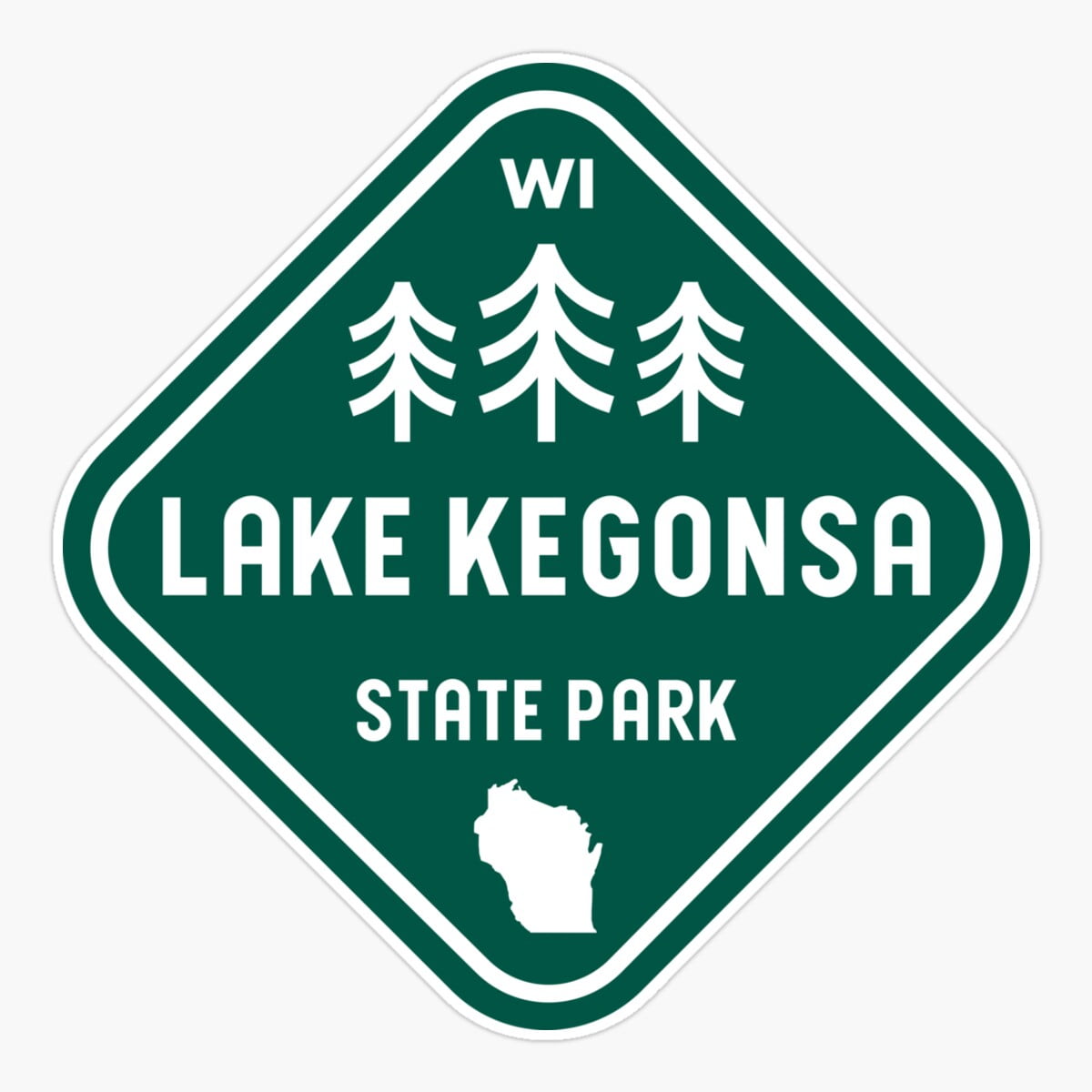 Maneki Lake Kegonsa State Park Wisconsin Er, Phone Decal Water Bottle ...