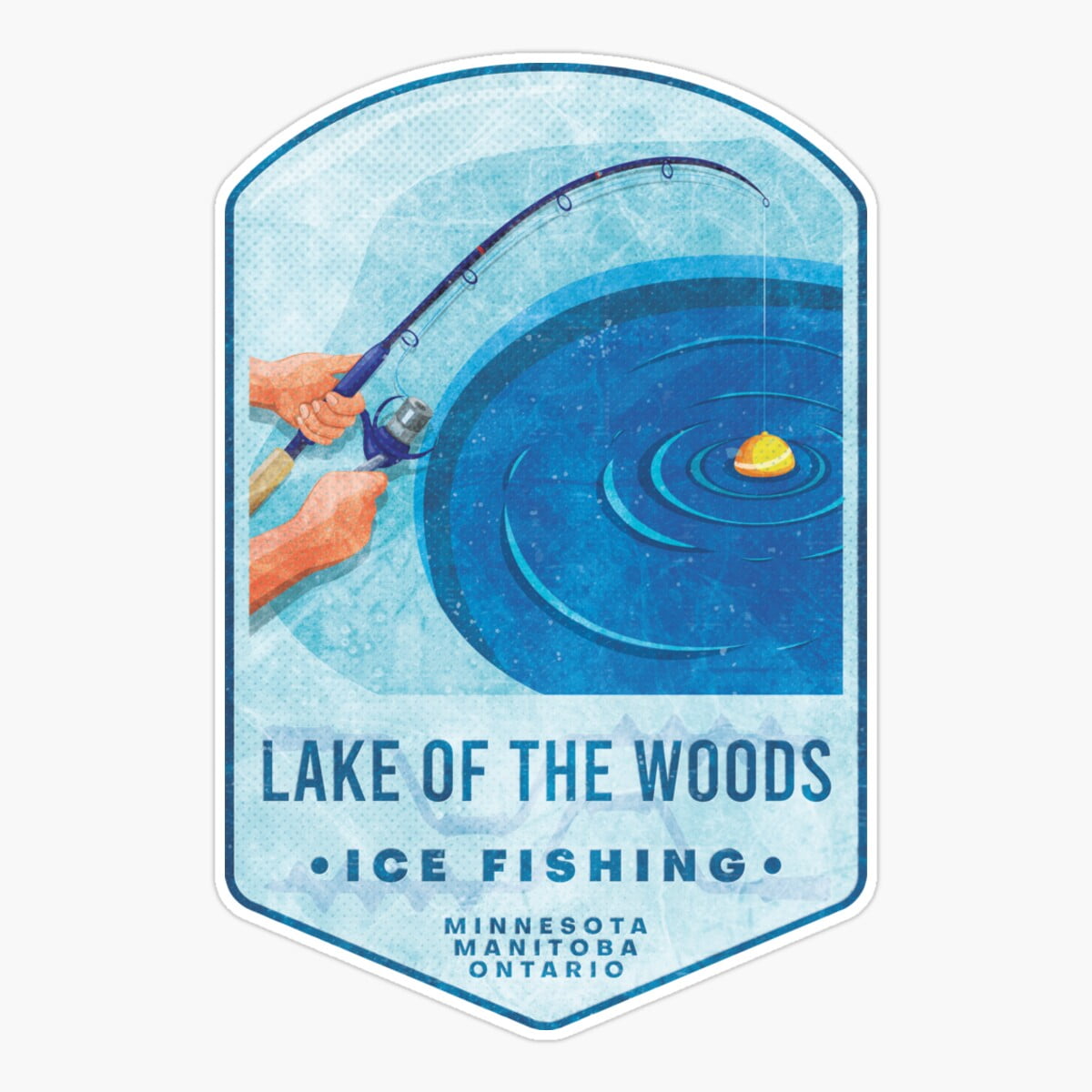 Maneki Lake O The Woods Ice Ishing Er, Phone Decal Water Bottle ...