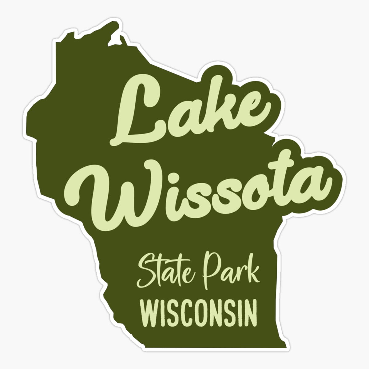 Maneki Lake Wissota State Park Wisconsin Er, Phone Decal Water Bottle ...