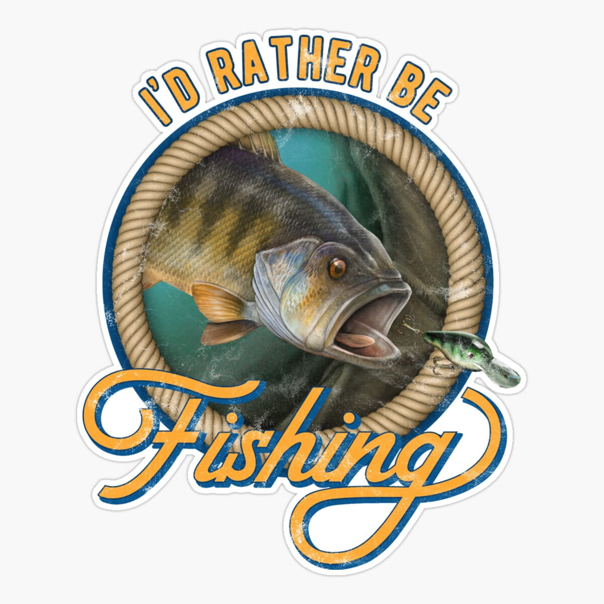 Maneki Largemouth B Vintage Look Ishing Git Er, Phone Decal Water ...