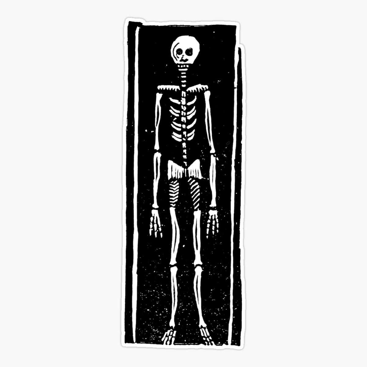 Maneki Late Medieval Woodcut O Skeleton In Coin Er, Phone Decal Water ...
