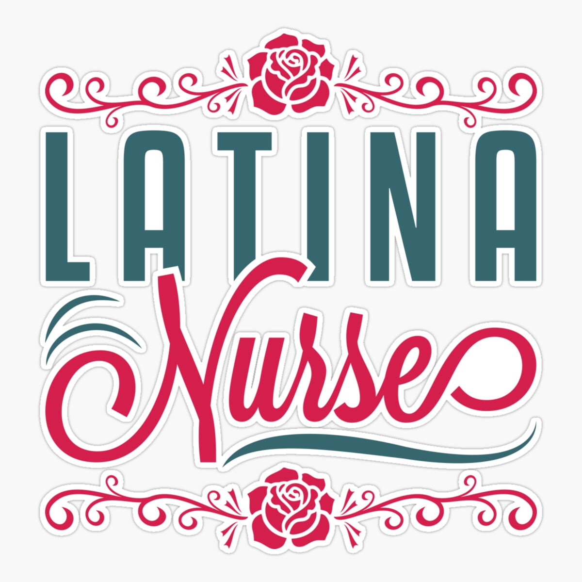 Maneki Latina Nurse Hispanic Nursing Latinx Er, Phone Decal Water ...