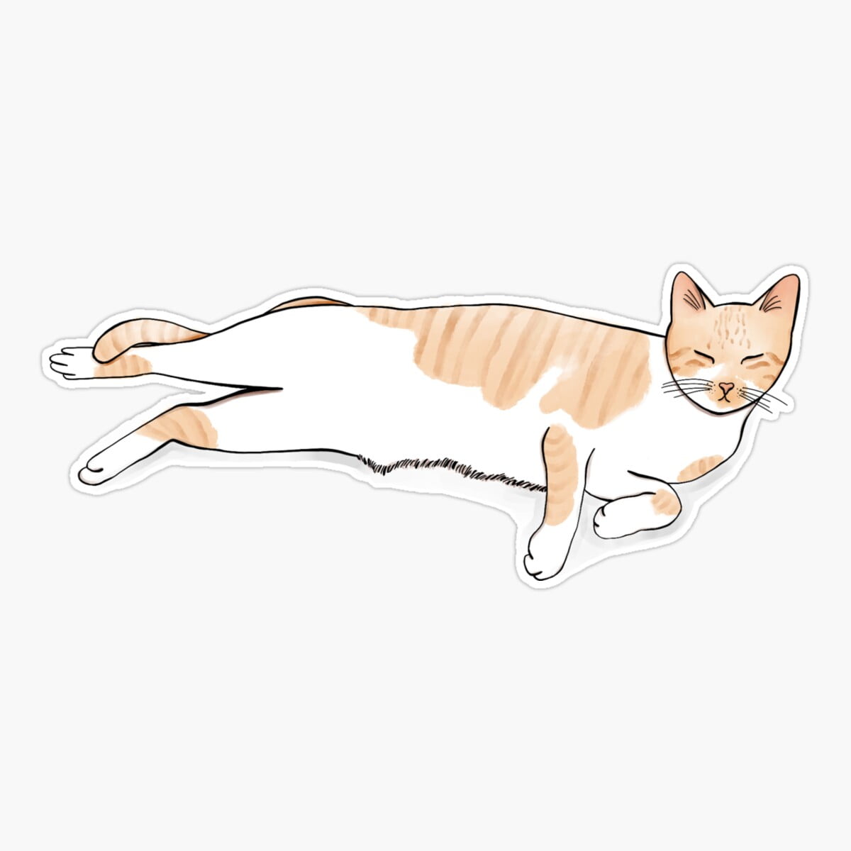 Maneki Lazy Long Boy Sticker, Phone Decal Water Bottle Stickers Car ...