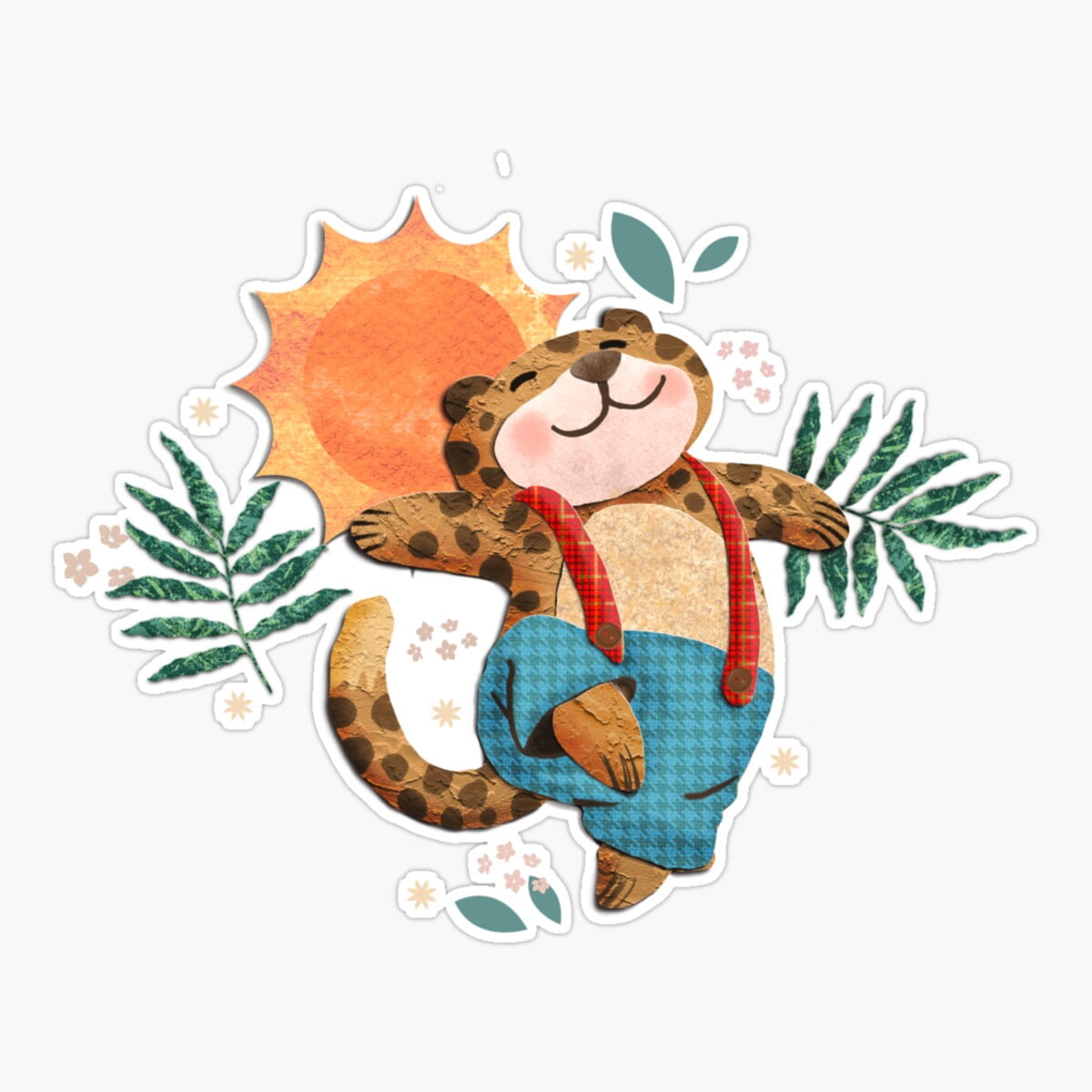 Maneki Leaping Leopards Er, Phone Decal Water Bottle Stickers Car ...