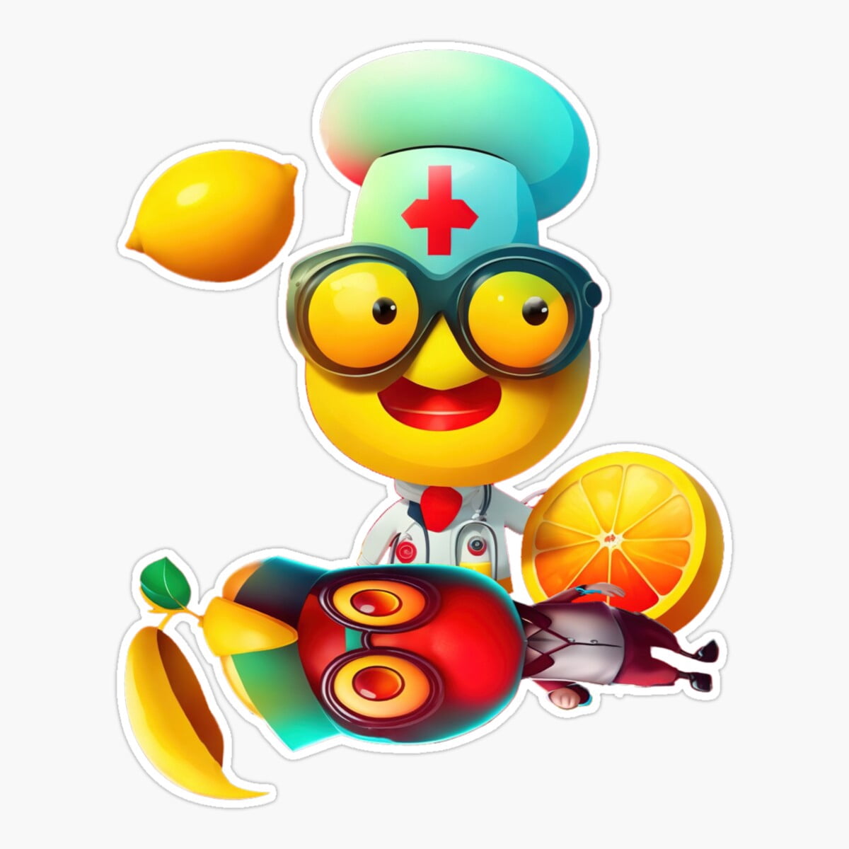 Maneki Lemon Aid Sticker, Phone Decal Water Bottle Stickers Car Decals ...
