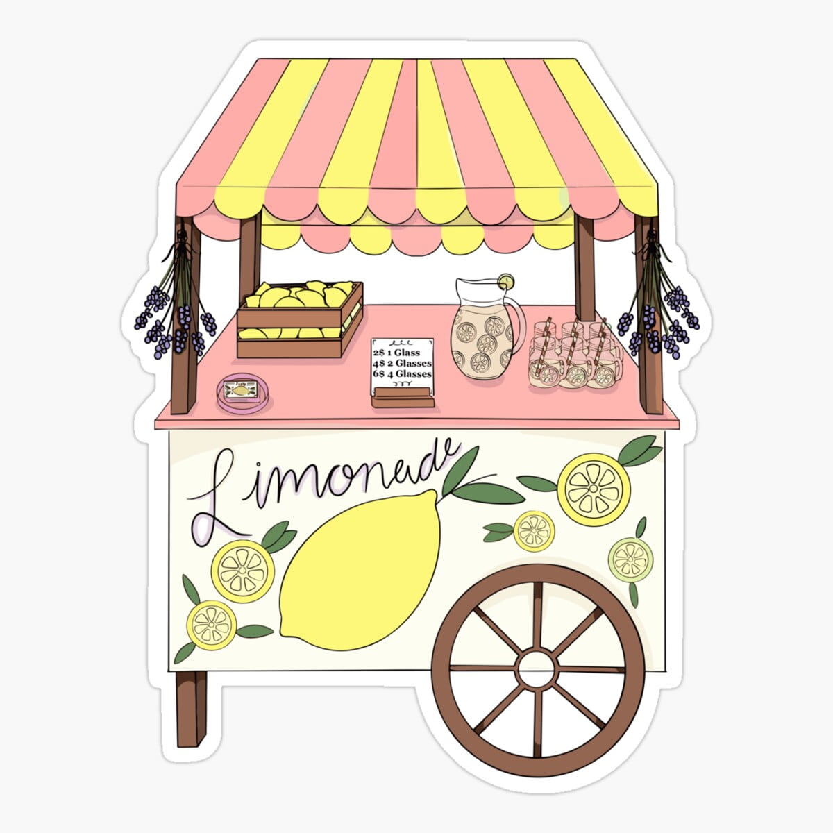 Maneki Lemonade Stand Er, Phone Decal Water Bottle Stickers Car Decals ...