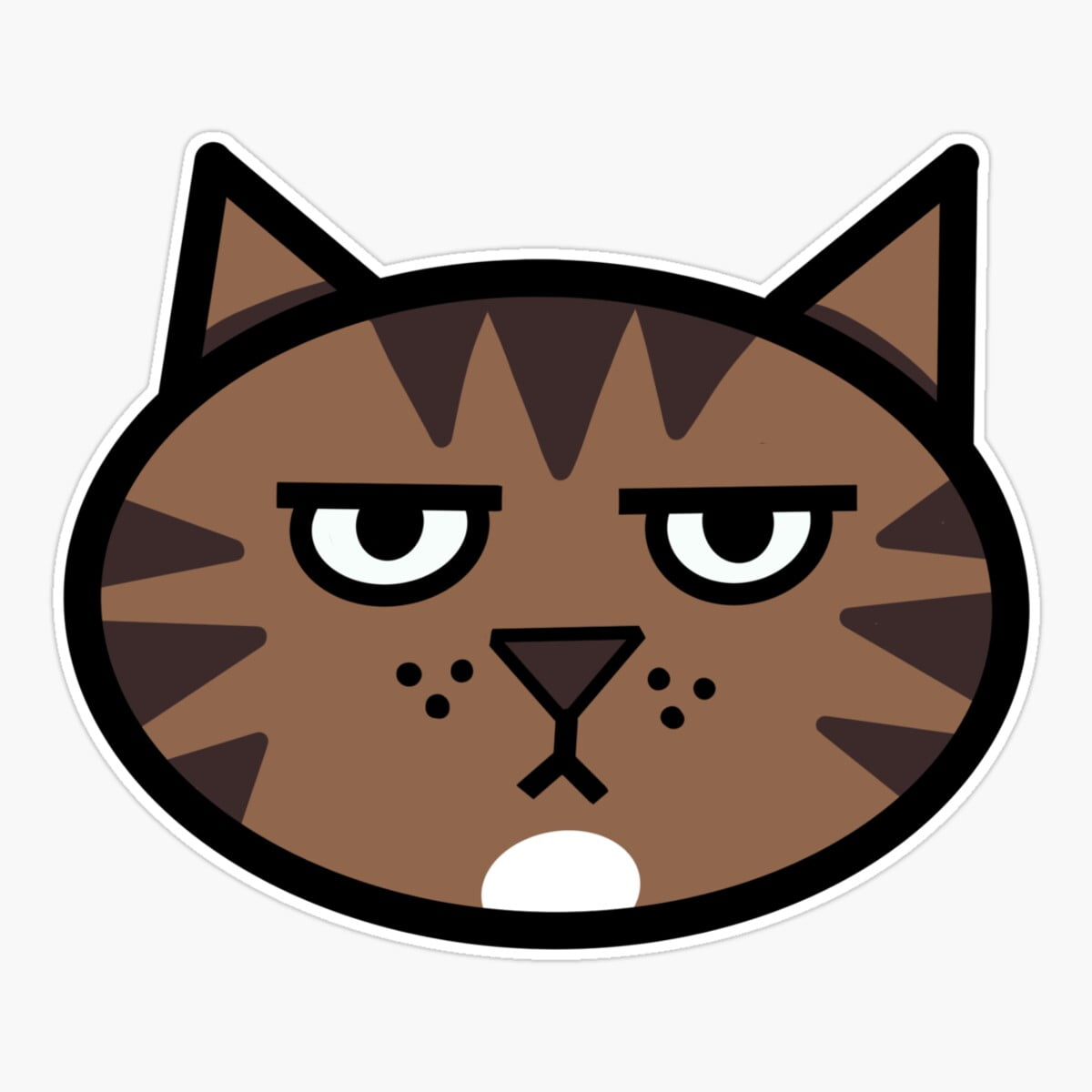 Maneki Leon The Tabby Cat Sticker, Phone Decal Water Bottle Stickers ...