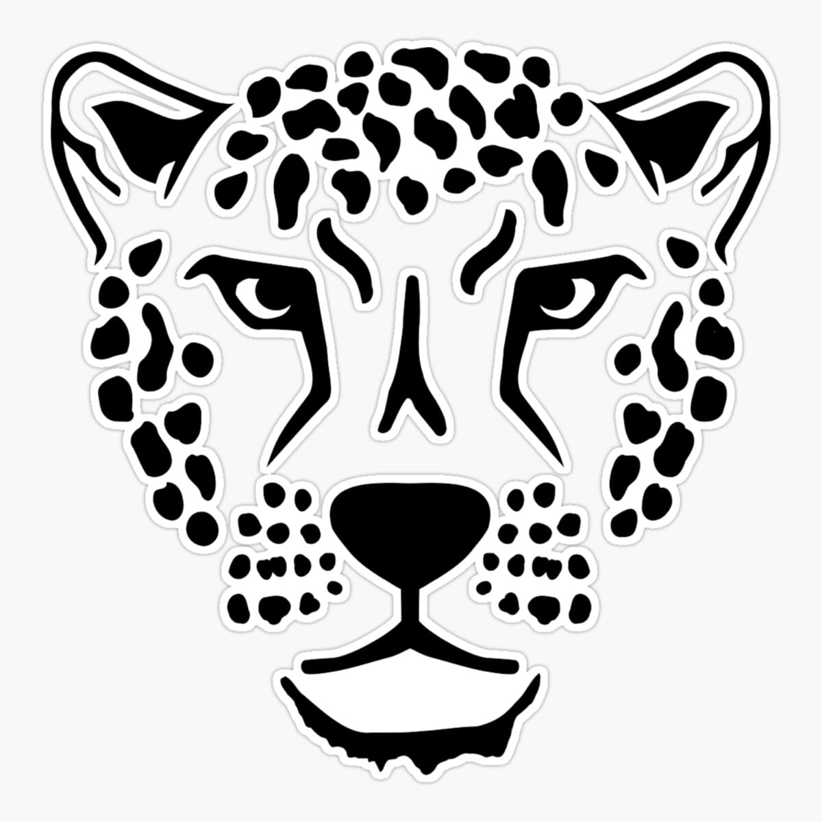 Maneki Leopard Face Er, Phone Decal Water Bottle Stickers Car Decals ...