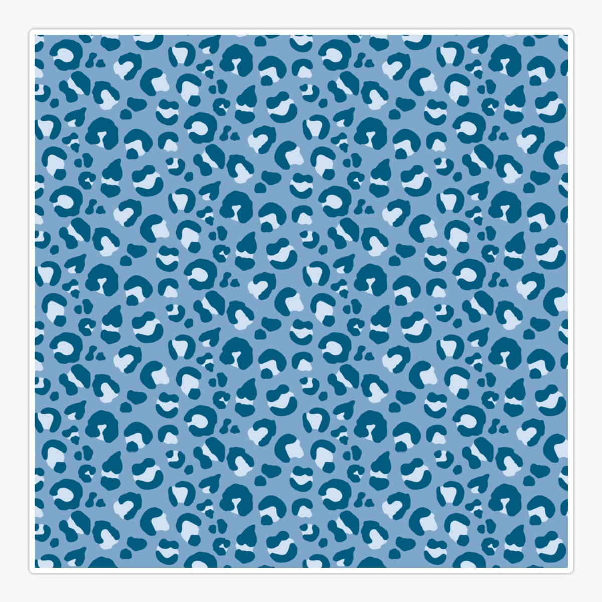 Maneki Leopard Print - Blue Er, Phone Decal Water Bottle Stickers Car ...