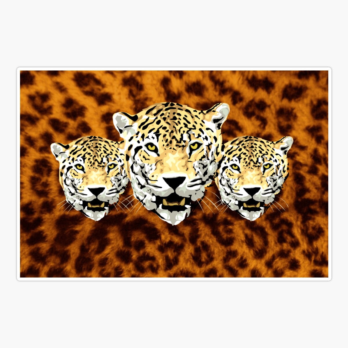 Maneki Leopard Skin Design Er, Phone Decal Water Bottle Stickers Car ...