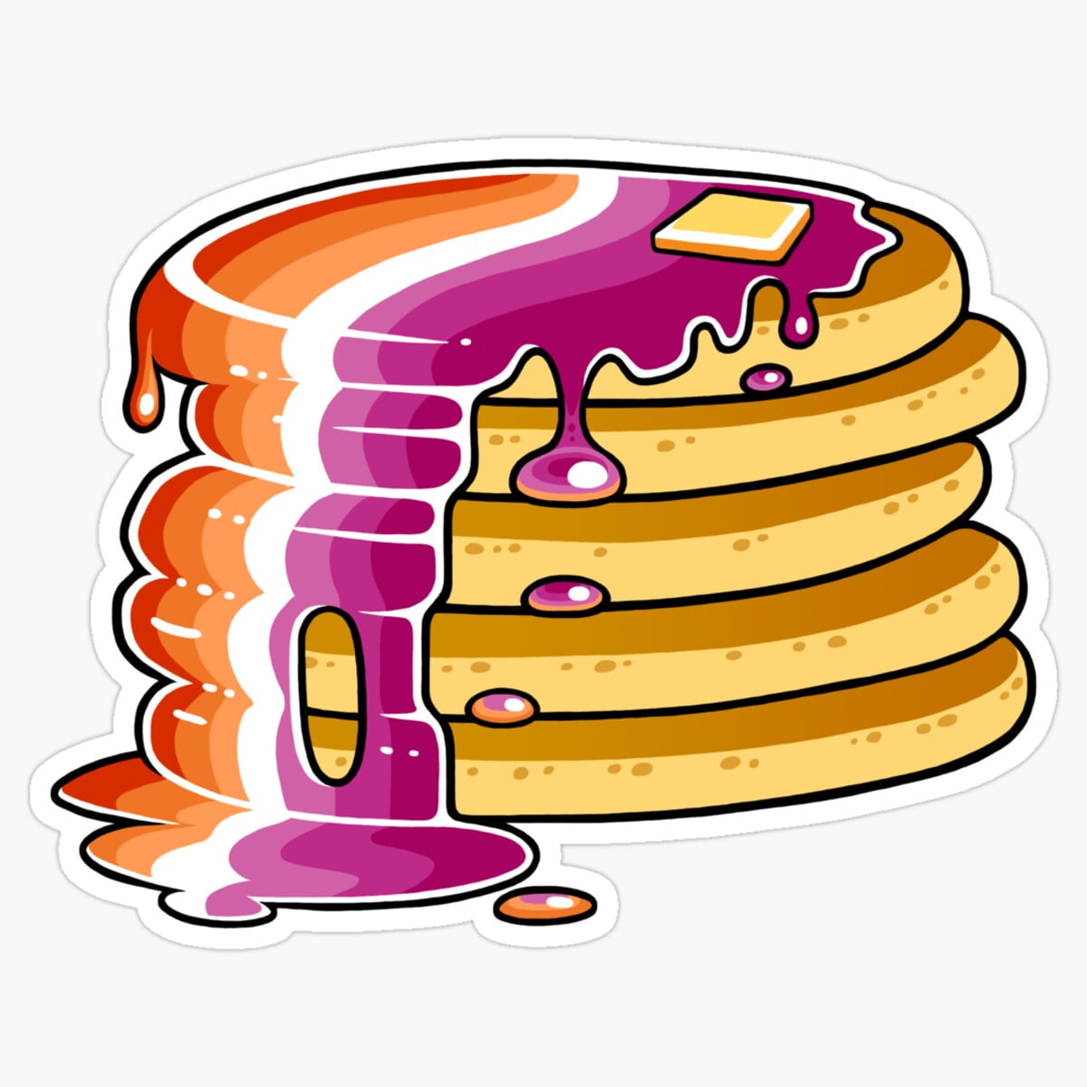 Maneki Lesbian Pride Pancakes Lgbt Er, Phone Decal Water Bottle ...