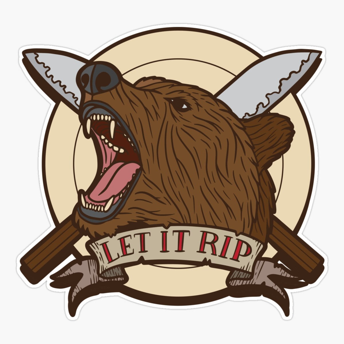 Maneki Let It Rip Sticker, Phone Decal Water Bottle Stickers Car Decals ...