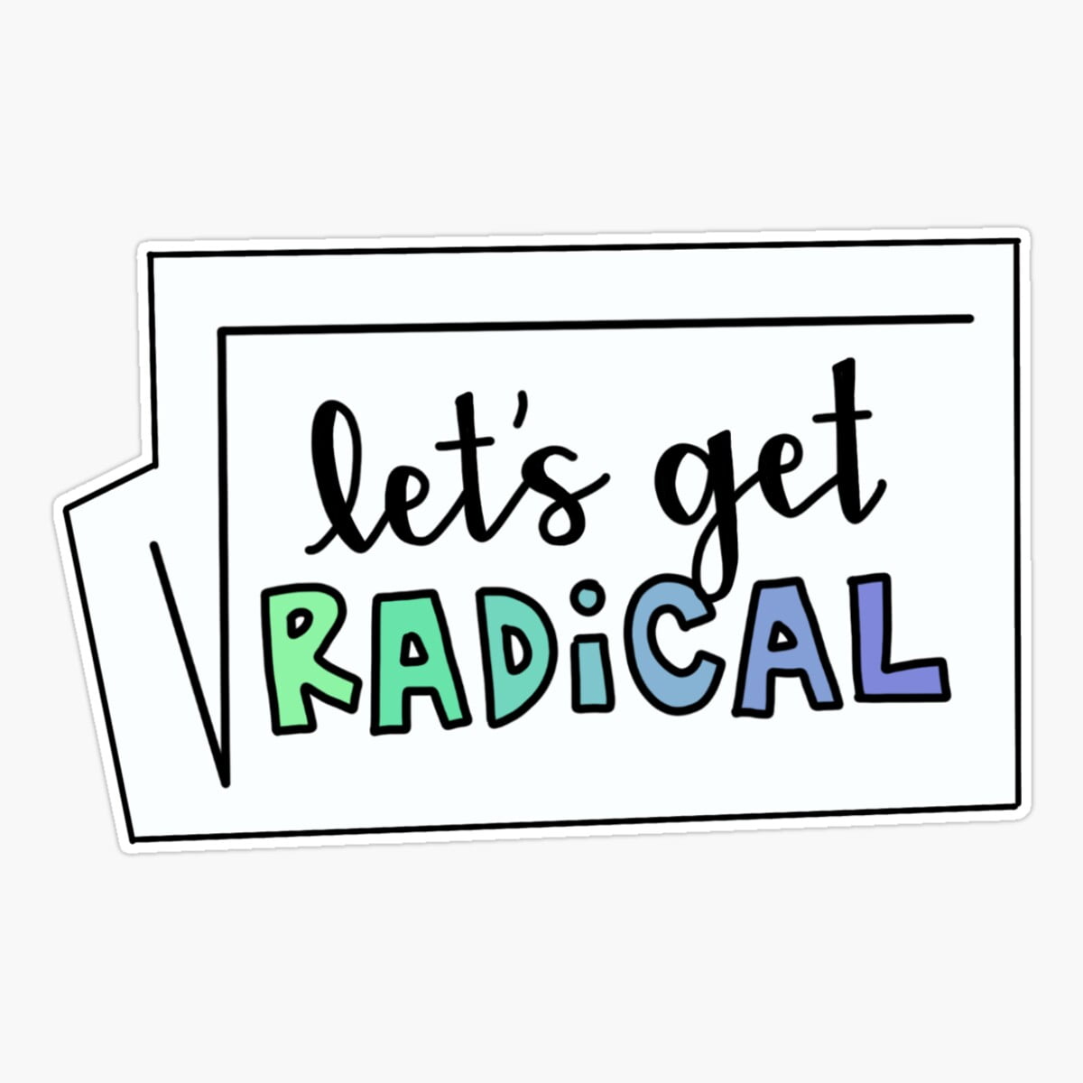 Maneki Let’S Get Radical Er, Phone Decal Water Bottle Stickers Car ...