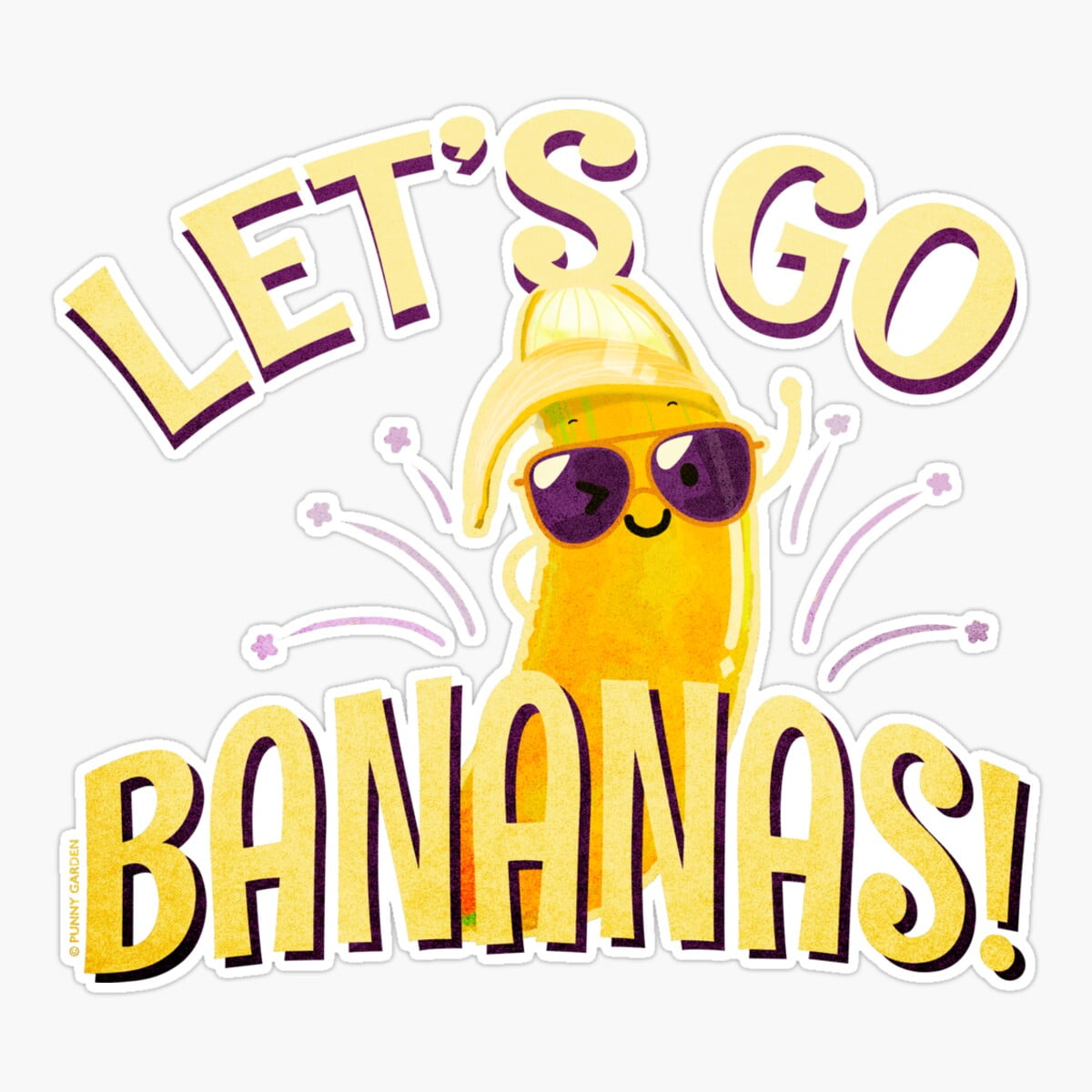 Maneki Let'S Go Bananas! - Punny Garden Er, Phone Decal Water Bottle ...