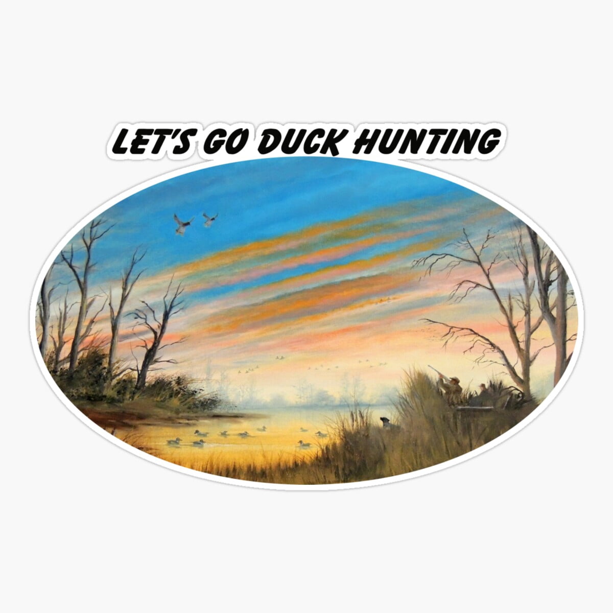 Maneki Let'S Go Duck Hunting Er, Phone Decal Water Bottle Stickers Car ...