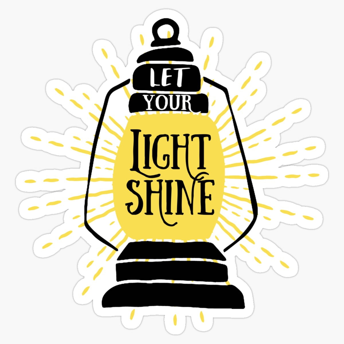 Maneki Let Your Light Shine, Lantern Typography Er, Phone Decal Water ...
