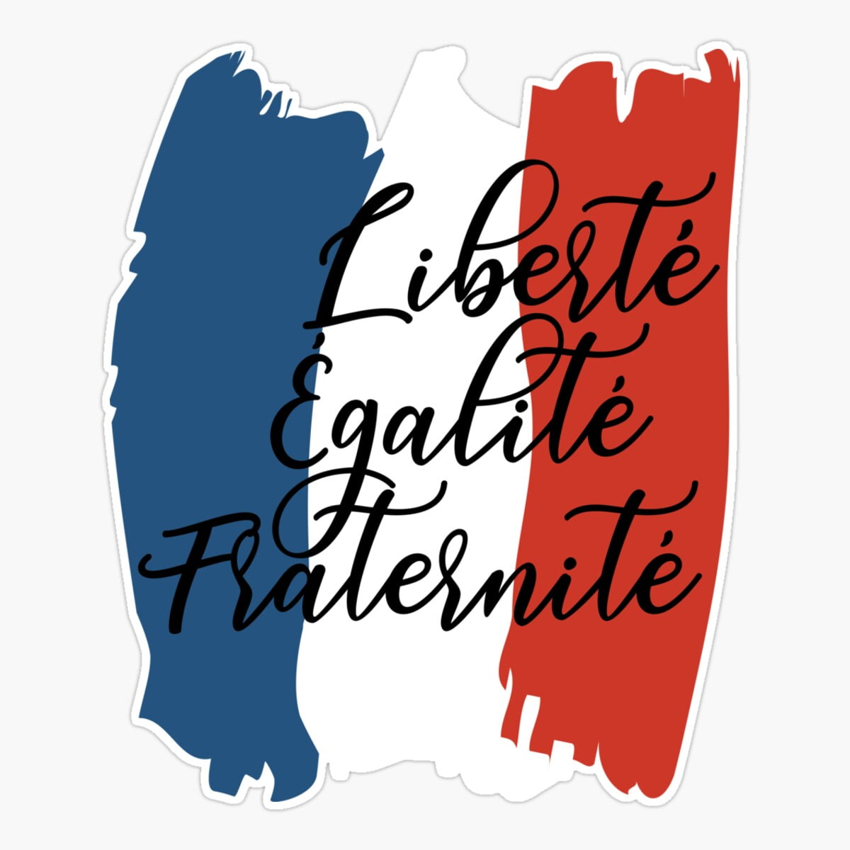 Maneki Liberte Egalite Fraternite - France Motto French Er, Phone Decal ...