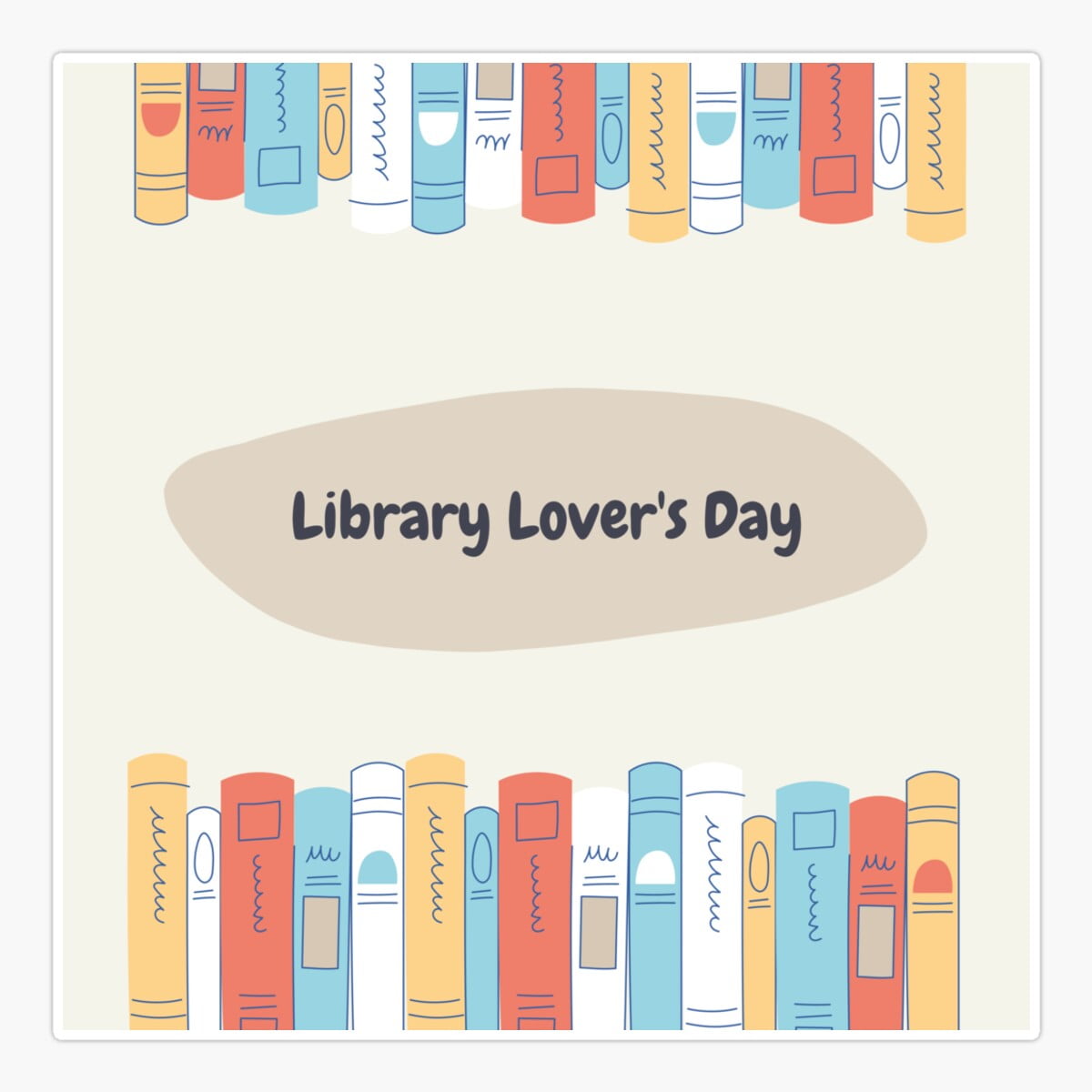 Maneki Library Lover'S Day Sticker, Phone Decal Water Bottle Stickers ...