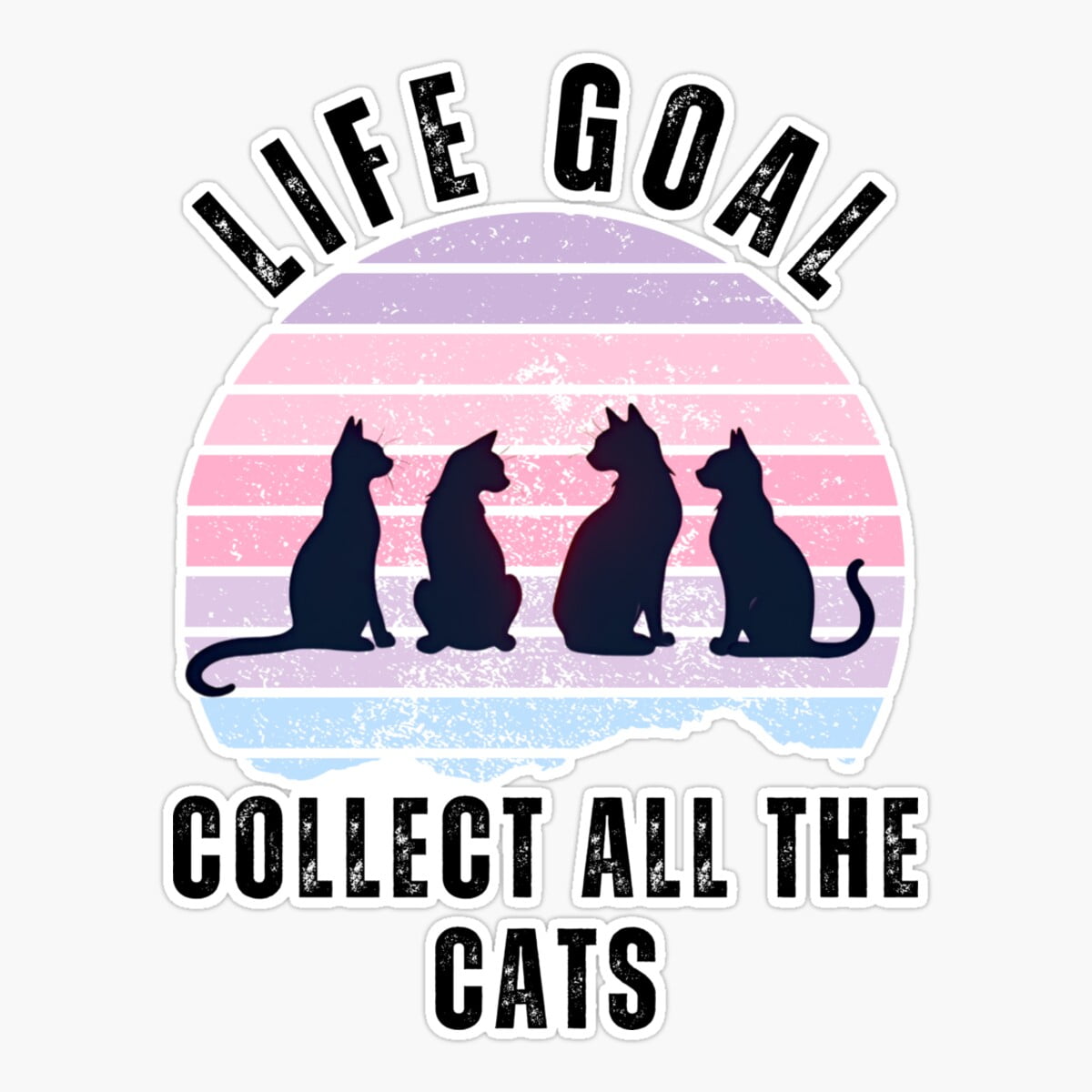 Maneki Lie Goal - Collect All The Cats Sticker, Phone Decal Water ...