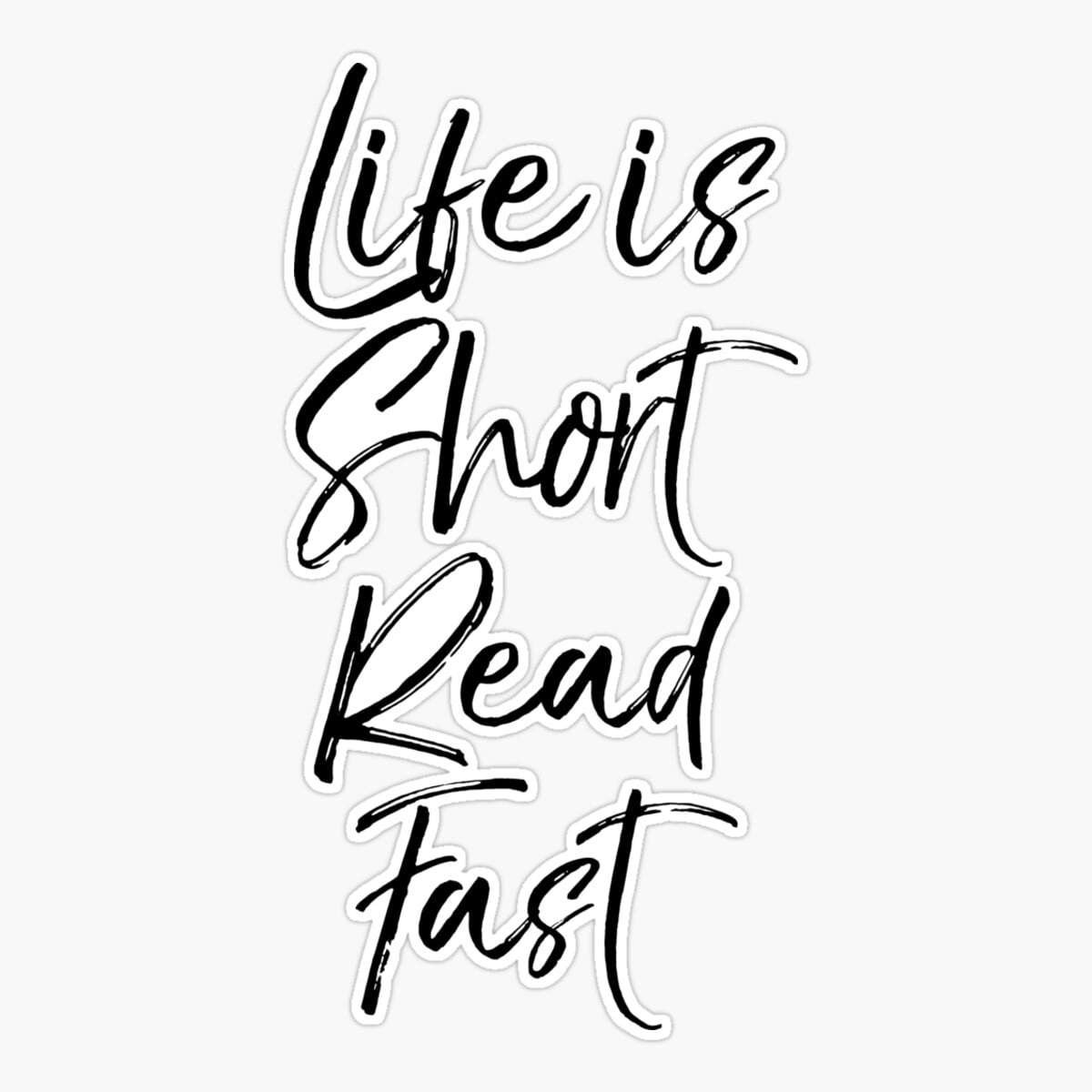 Maneki Lie Is Short Read Ast Literature Quote Sticker, Phone Decal ...