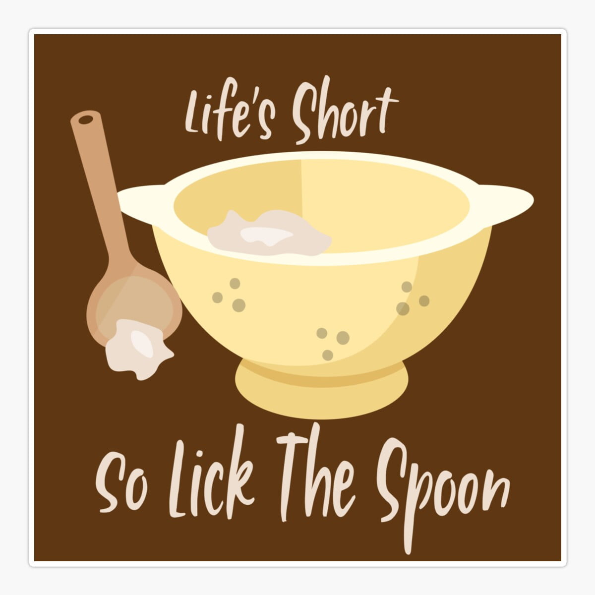 Maneki Lie'S Short So Lick The Spoon Sticker, Phone Decal Water Bottle ...