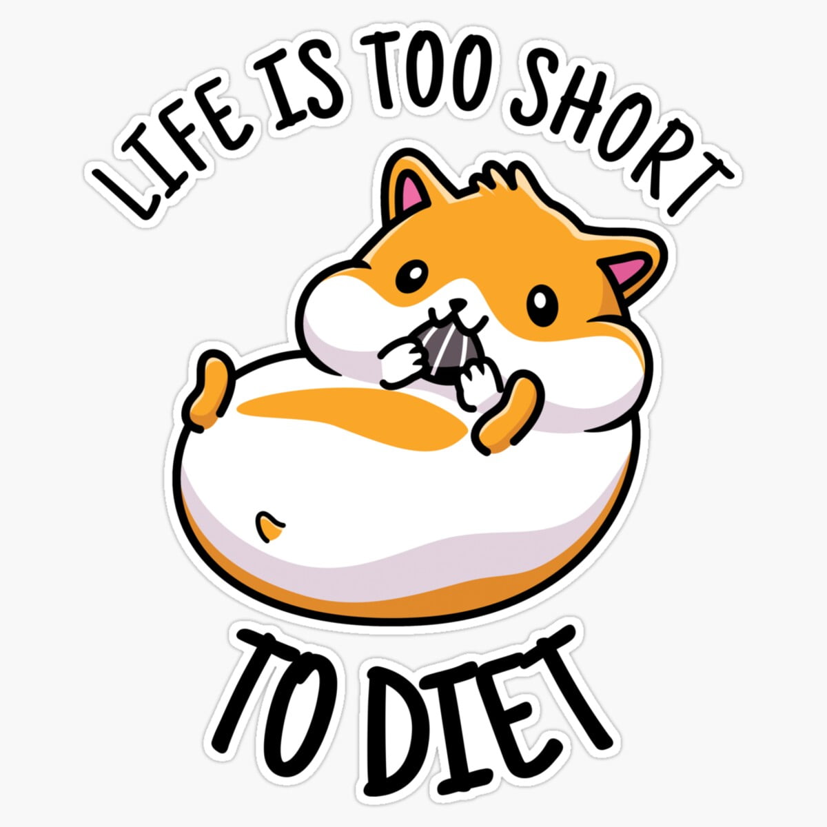Maneki Life Is Too Short To Diet Er, Phone Decal Water Bottle Stickers ...