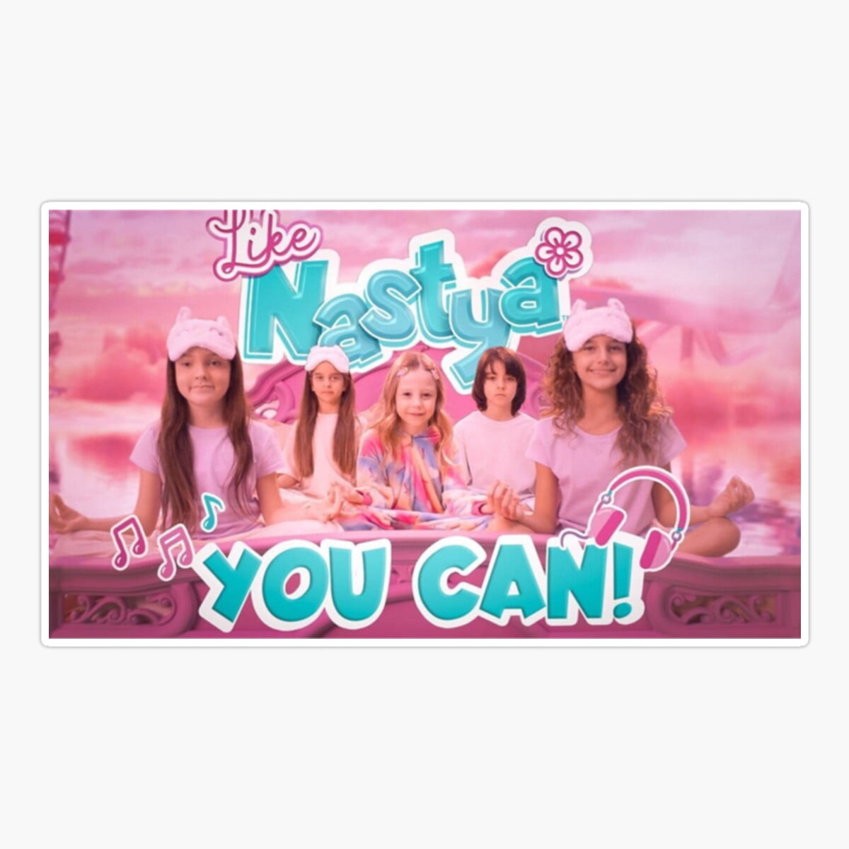 Maneki Like Nastya (12) Sticker, Phone Decal Water Bottle Stickers Car Decals, Funny Birthday ...