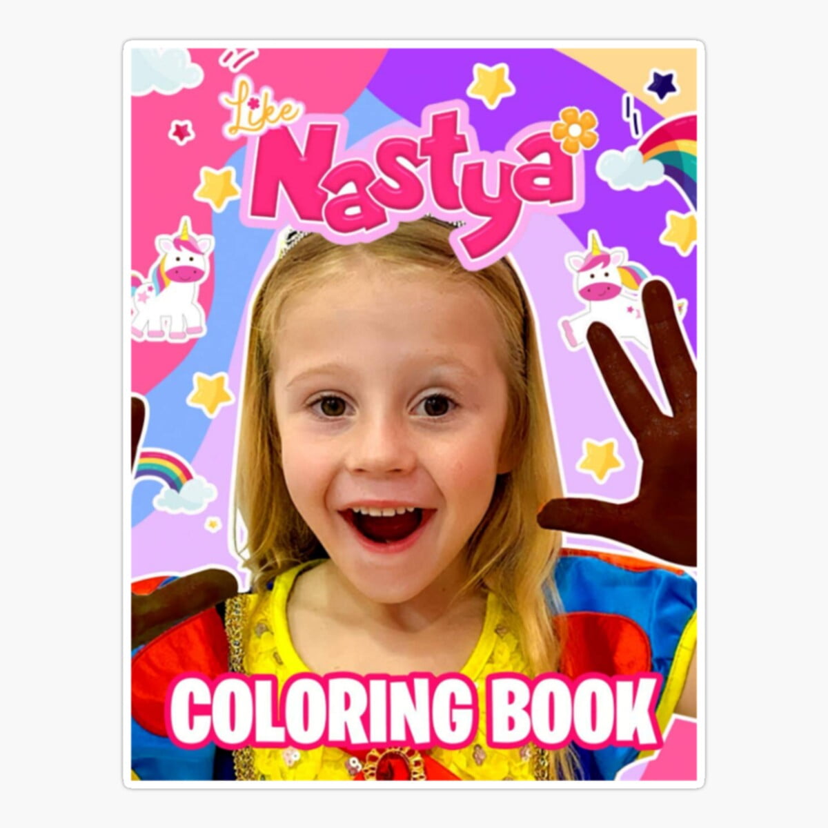 Maneki Like Nastya (13) Sticker, Phone Decal Water Bottle Stickers Car Decals, Funny Birthday ...