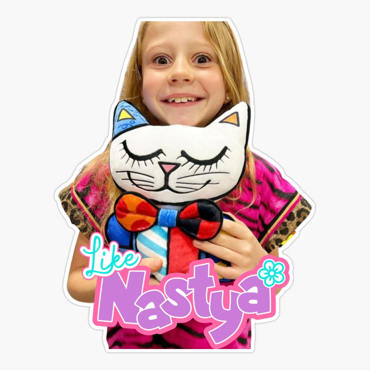 Maneki Like Nastya Holding Tickles Cute Cat, Like Nasya Sot Stued Plush ...