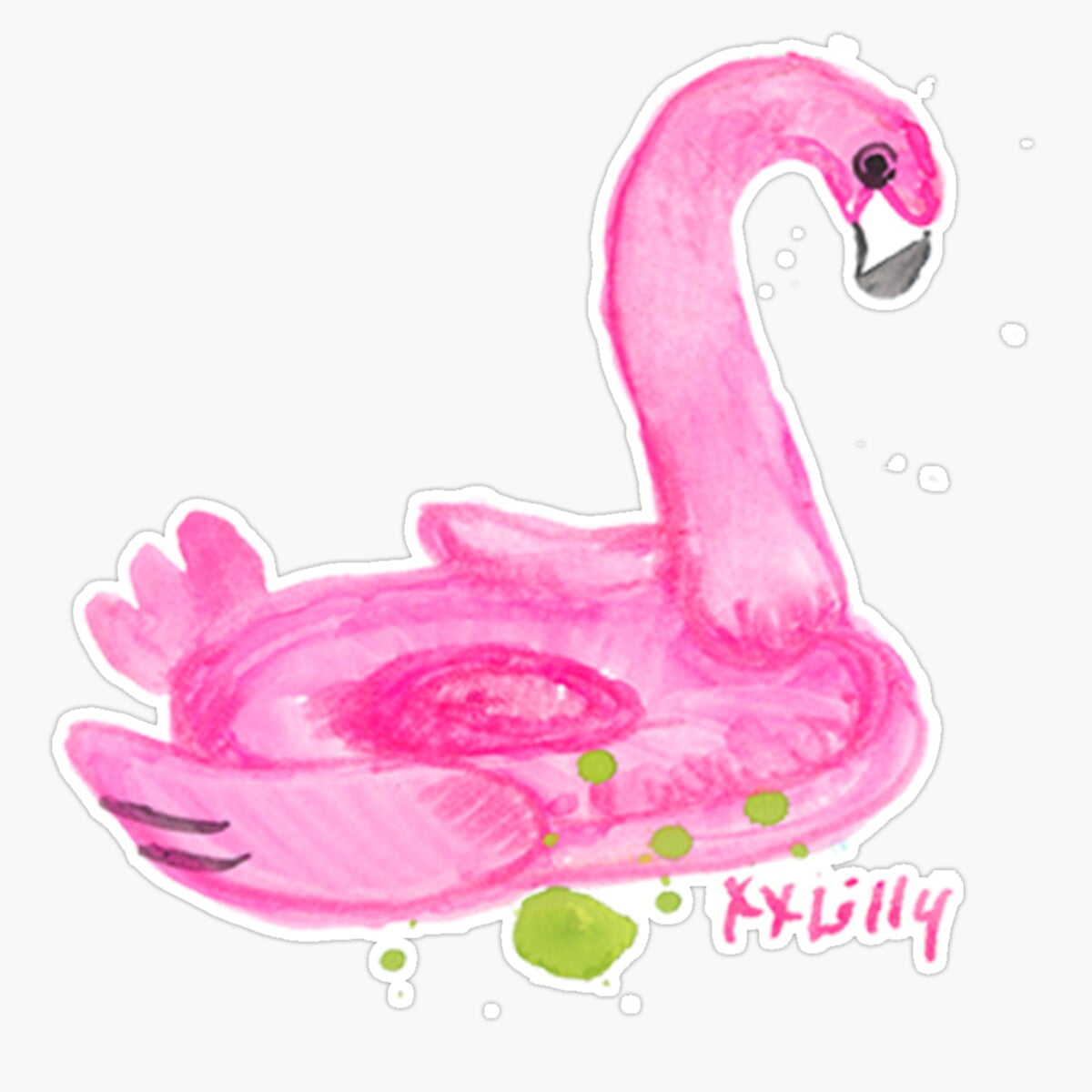 Maneki Lilly Flamingo Floaty Er, Phone Decal Water Bottle Stickers Car Decals, Funny Birthday ...