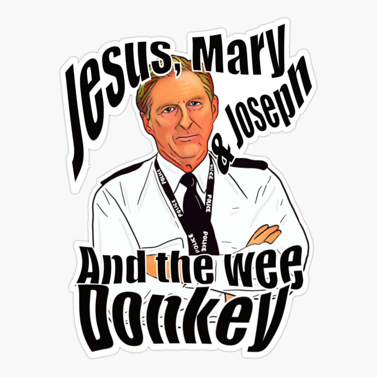 Maneki Line Of Duty - Mary & Joseph And The Wee Donkey Er, Phone Decal ...