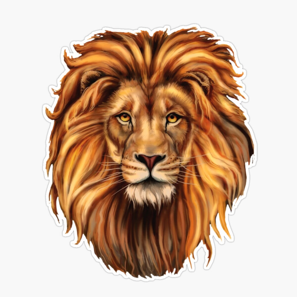 Maneki Lion Ace Print Sticker, Phone Decal Water Bottle Stickers Car ...